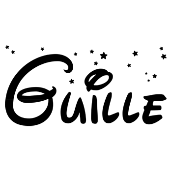 Vinilos infantiles con nombre Guille con estrellas y letra tipo Disney